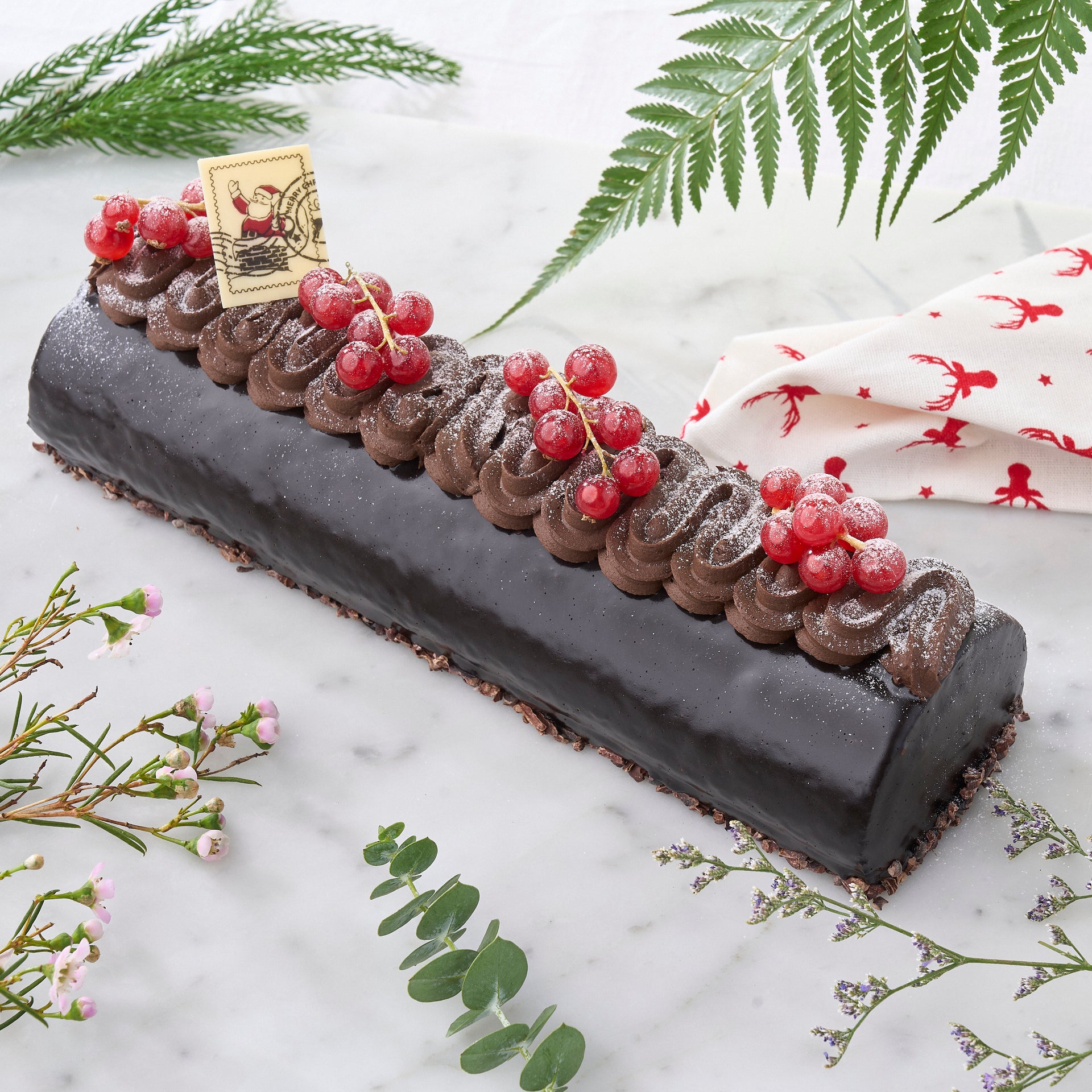 Chocolate Bark Hazelnut Log Cake | Halal Bakery Singapore – All Things ...