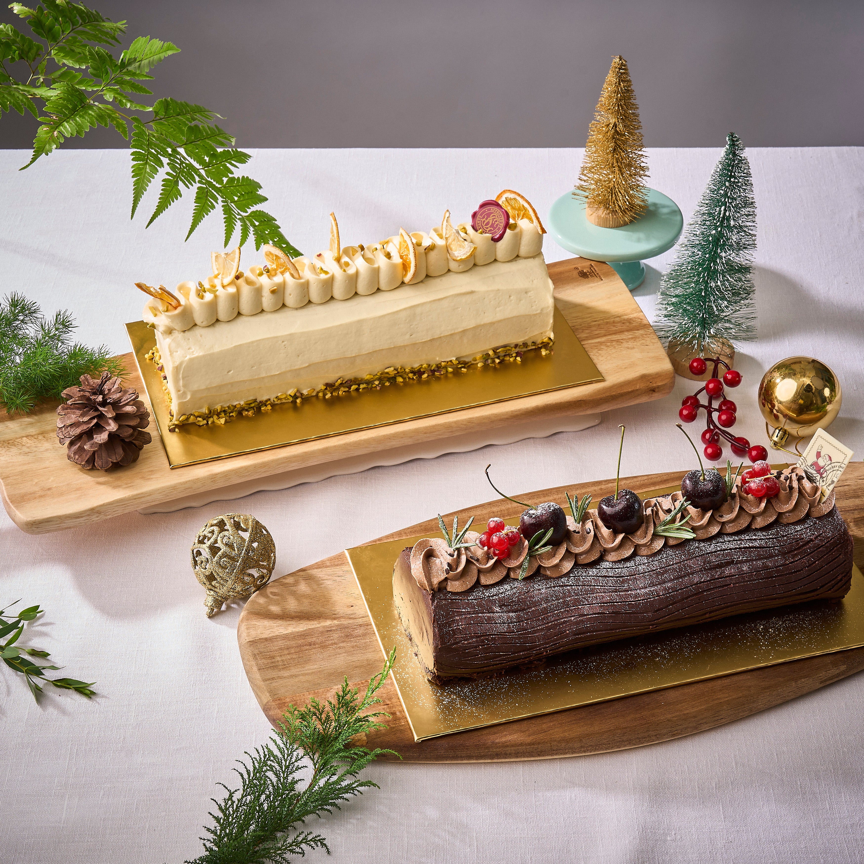 Log Cake Festive Bundle | Halal Bakery Singapore – All Things Delicious