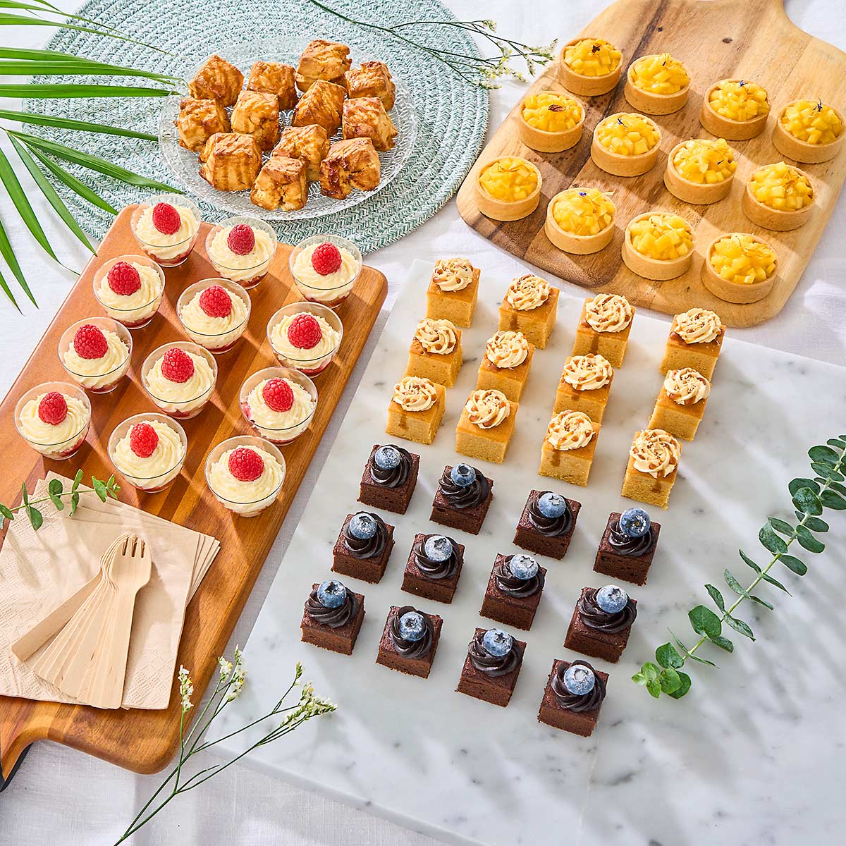 Sweet Tea-Time Platters; Mini Scones, Fruit Tart, Trifles, Cake – All ...