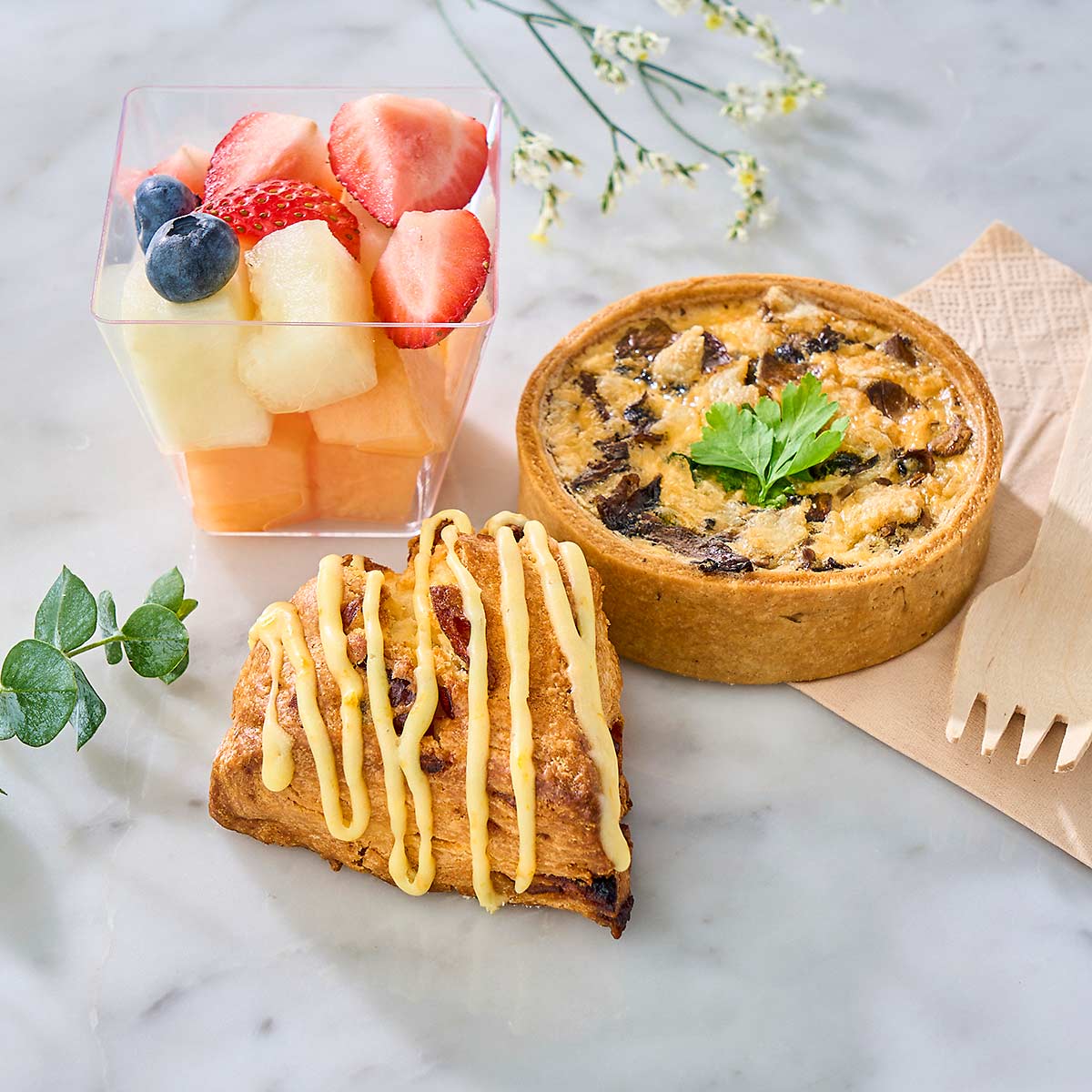 Individual Refreshment Box (with Quiche) – All Things Delicious